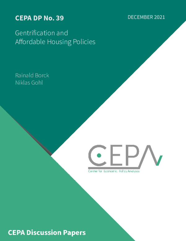 (PDF) Gentrification and Affordable Housing Policies