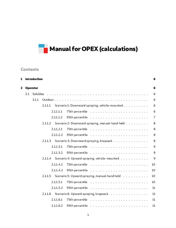 (PDF) EFSA Exposure assessment for operator, worker, bystander and ...