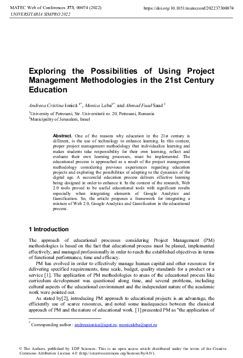 (PDF) Exploring the Possibilities of Using Project Management ...