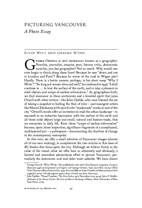 (PDF) Picturing Vancouver