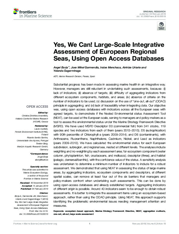 (PDF) Yes, We Can! Large-Scale Integrative Assessment of European ...