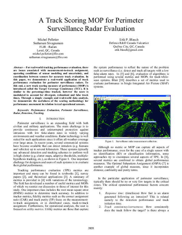 (PDF) A track scoring MOP for perimeter surveillance radar evaluation ...