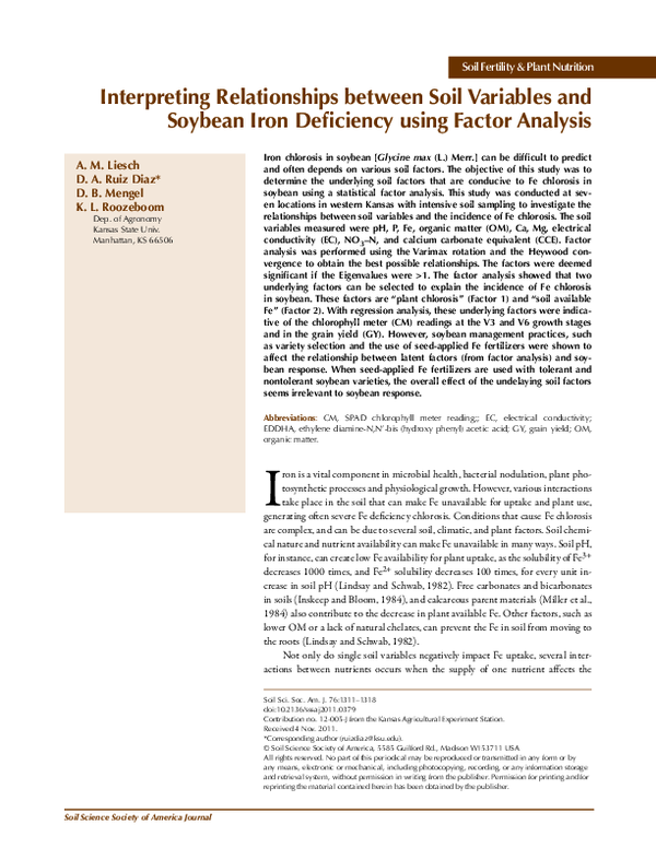 (PDF) Interpreting Relationships between Soil Variables and Soybean ...