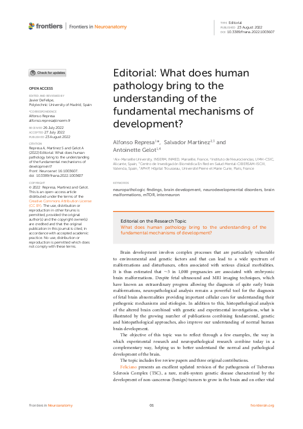 (PDF) Editorial: What does human pathology bring to the understanding ...