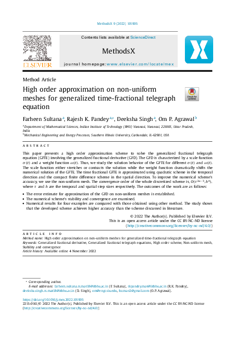(PDF) High order approximation on non-uniform meshes for generalized ...