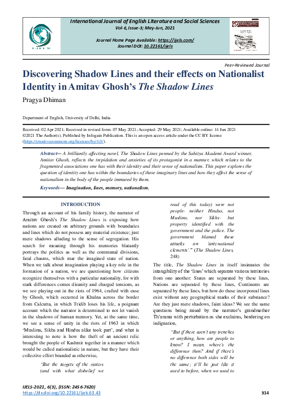 (PDF) Discovering Shadow Lines and their effects on Nationalist ...