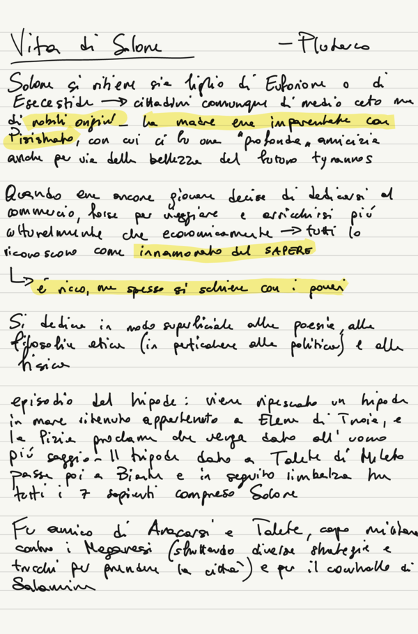 (PDF) Vite Parallele, Vita di Solone