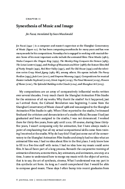 (PDF) Synesthesia of Music and Image