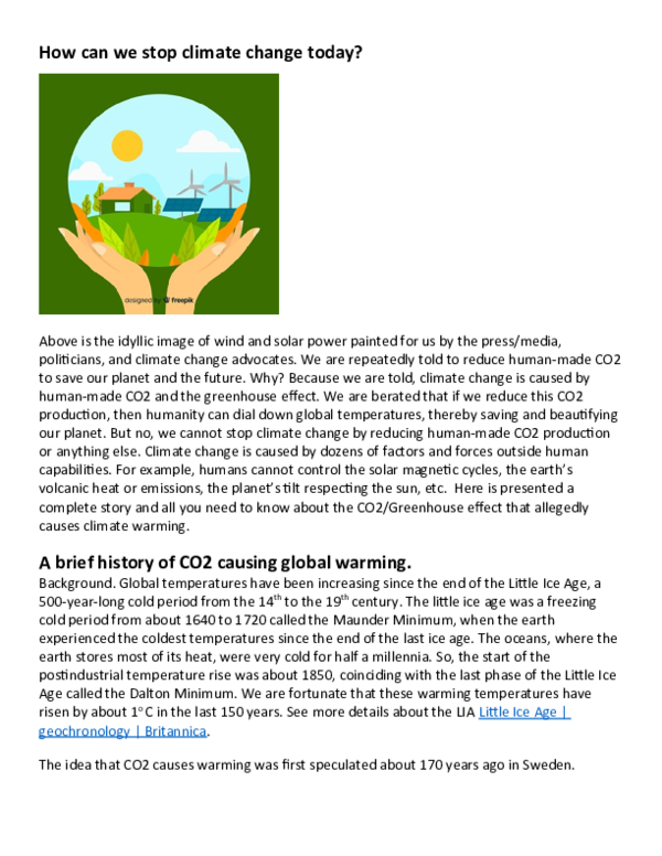 (DOC) How can we stop climate change today