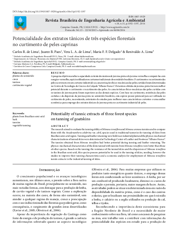 (PDF) Potencialidade dos extratos tânicos de três espécies florestais ...