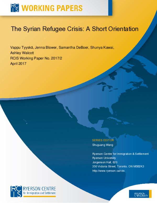 (PDF) The Syrian Refugee Crisis: A Short Orientation