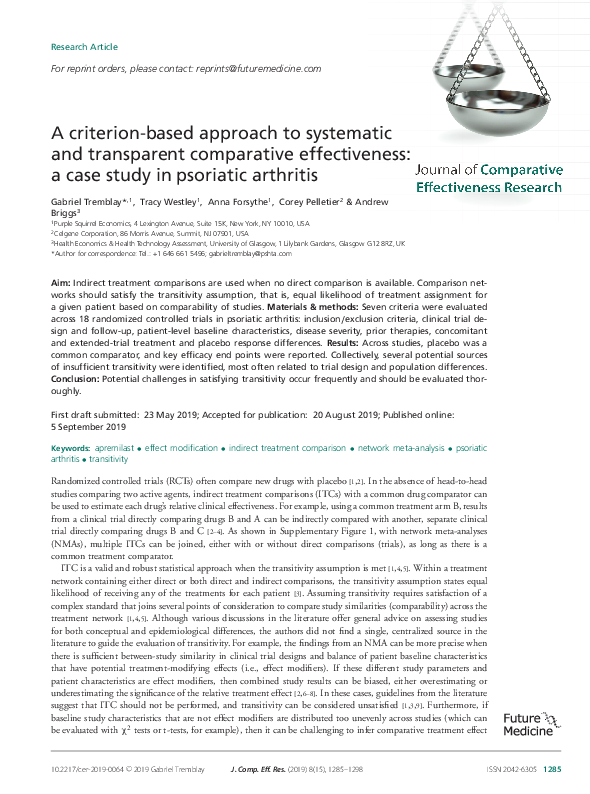 (PDF) A criterion-based approach to systematic and transparent ...