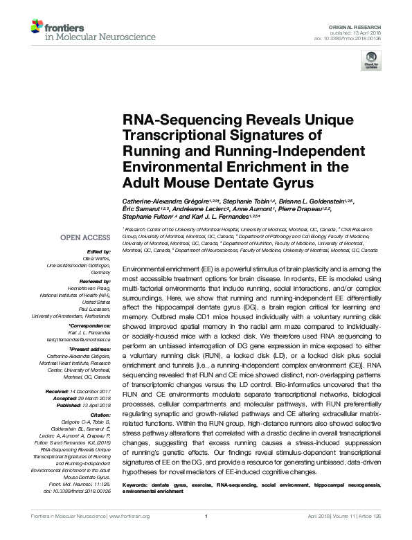 (PDF) RNA-Sequencing Reveals Unique Transcriptional Signatures of ...