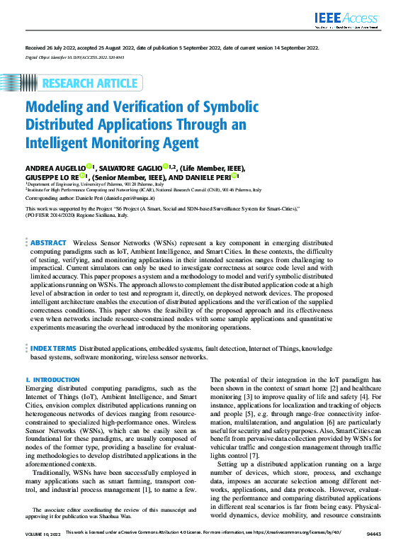(PDF) Modeling and Verification of Symbolic Distributed Applications ... (PDF) Modeling and Verification of Symbolic Distributed Applications ...