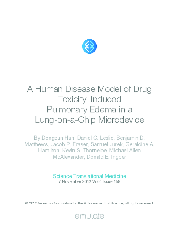 (PDF) A Human Disease Model of Drug Toxicity–Induced Pulmonary Edema in ...