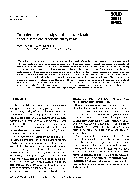 (PDF) Considerations in design and characterization of solid-state ...