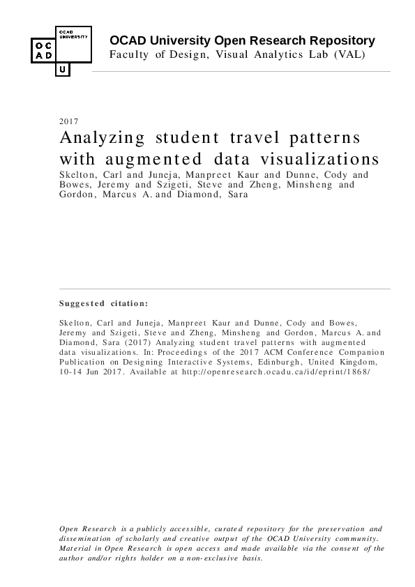 (PDF) Analyzing Student Travel Patterns With Augmented Data Visualizations