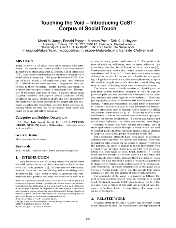 (PDF) Touching the Void -- Introducing CoST