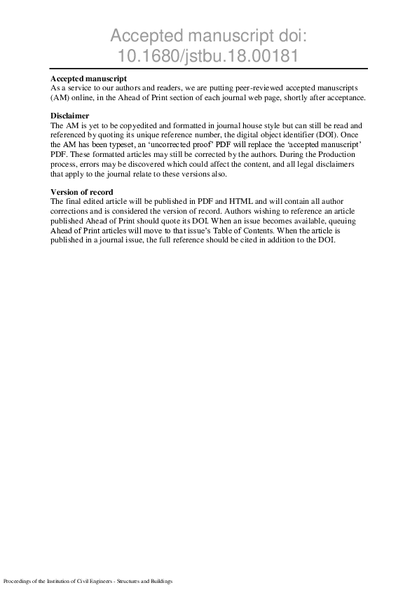 Pdf The Behavior Of Reinforced Concrete Frames With Steel Plate Shear Walls Subjected To Near