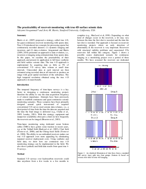 (PDF) The practicability of reservoir monitoring with true 4 D surface ...