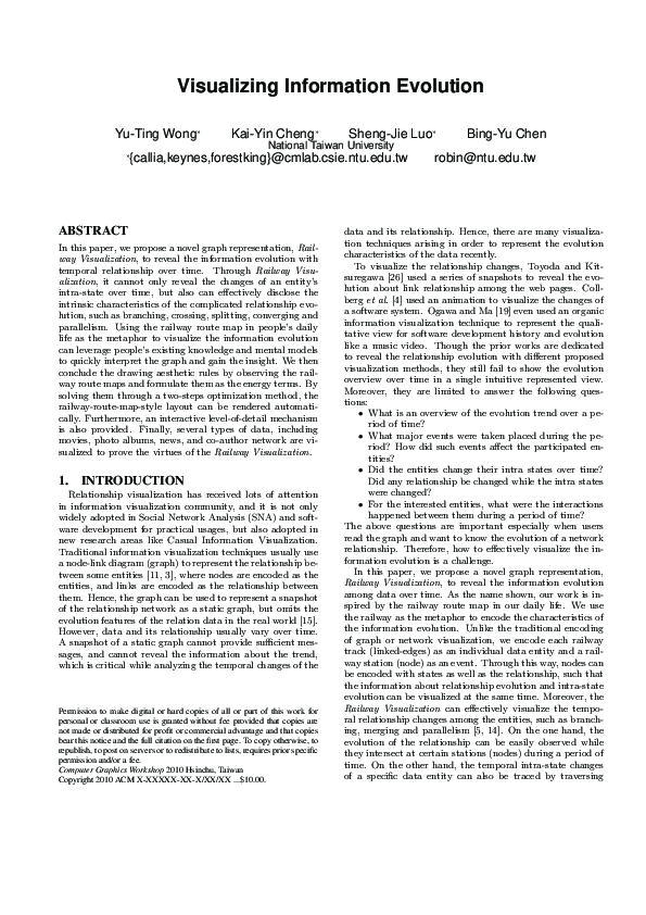(PDF) Visualizing Information Evolution