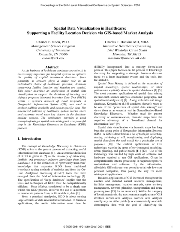 (PDF) Spatial Data Visualization in Healthcare: Supporting a Facility Location Decision via GIS ...