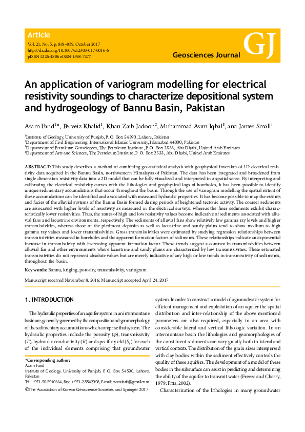 (PDF) An application of variogram modelling for electrical resistivity soundings to characterize ...