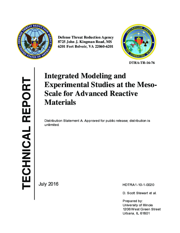 (PDF) Integrated Modeling and Experimental Studies at the Meso Scale ...
