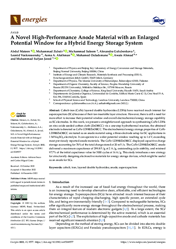 (PDF) A Novel High-Performance Anode Material with an Enlarged ...