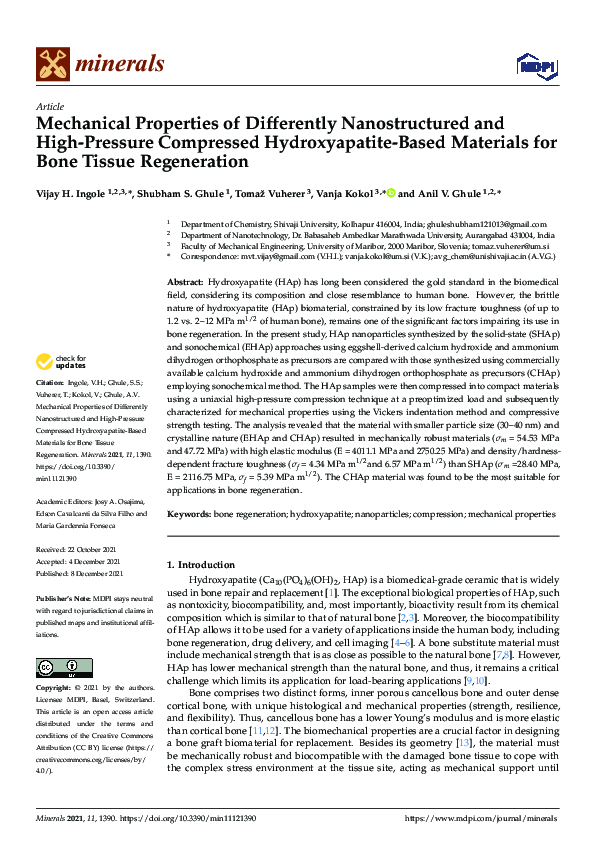 (PDF) Mechanical Properties of Differently Nanostructured and High-Pressure Compressed ...