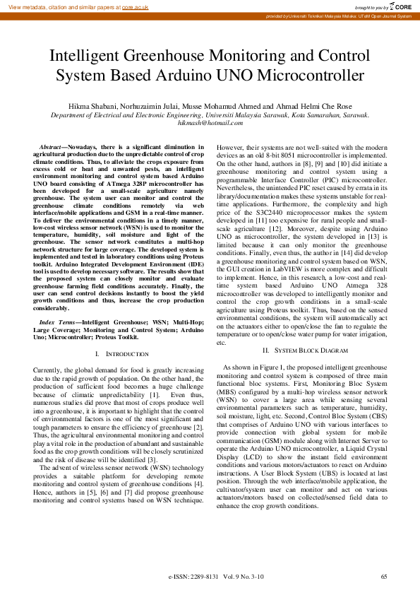 (PDF) Intelligent Greenhouse Monitoring and Control System Based ...