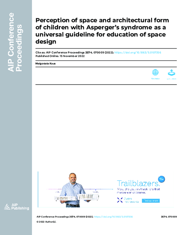 (PDF) School Architecture for Autism Children | Scholar Science ...