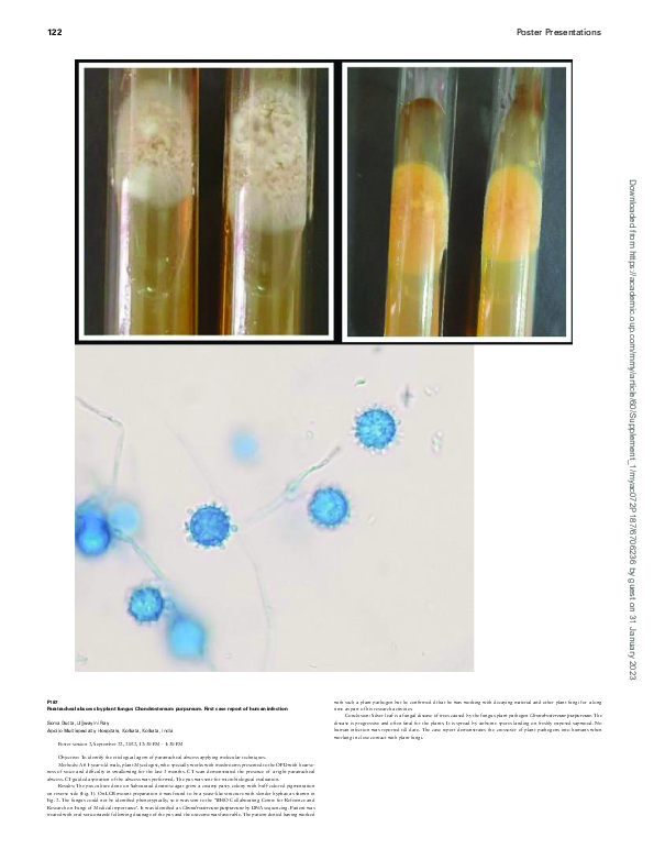 (PDF) P187 Paratracheal abscess by plant fungus Chondrostereum ...