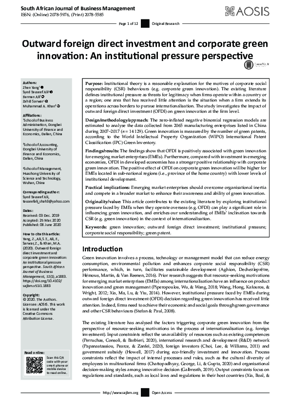 (PDF) South African Journal of Business Management