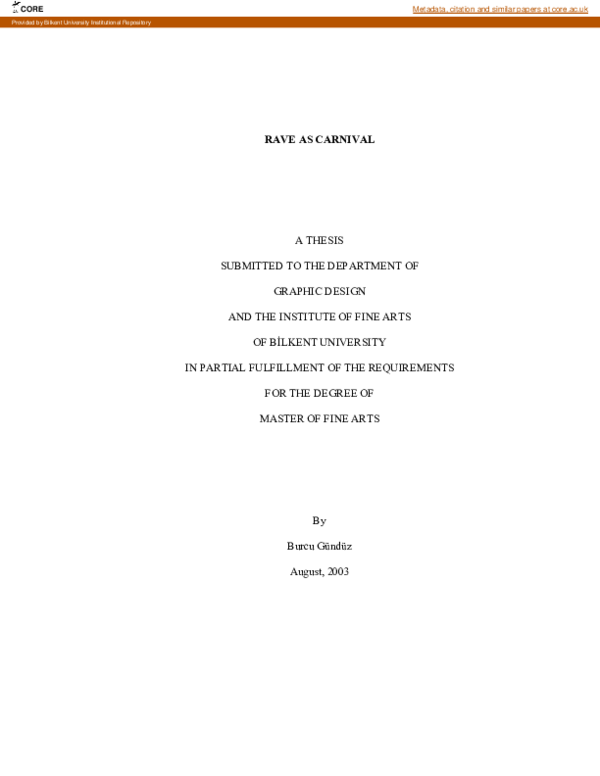 (PDF) Rave as carnival