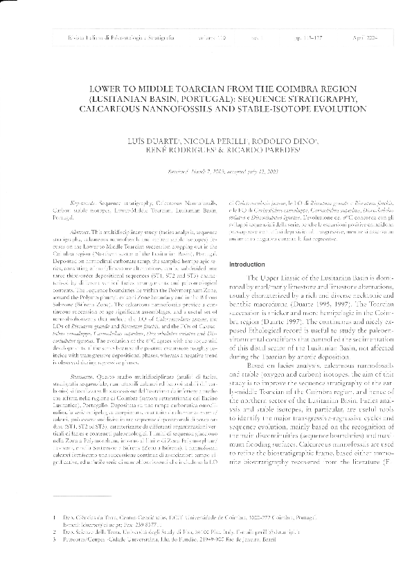 (PDF) Lower to Middle Toarcian from the Coimbra region (Lusitanian ...