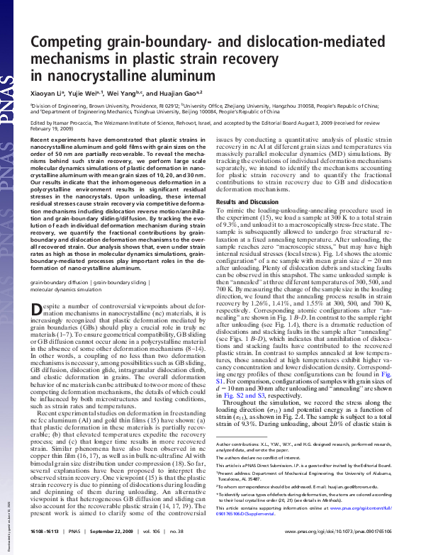 (PDF) Competing grain-boundary- and dislocation-mediated mechanisms in ...