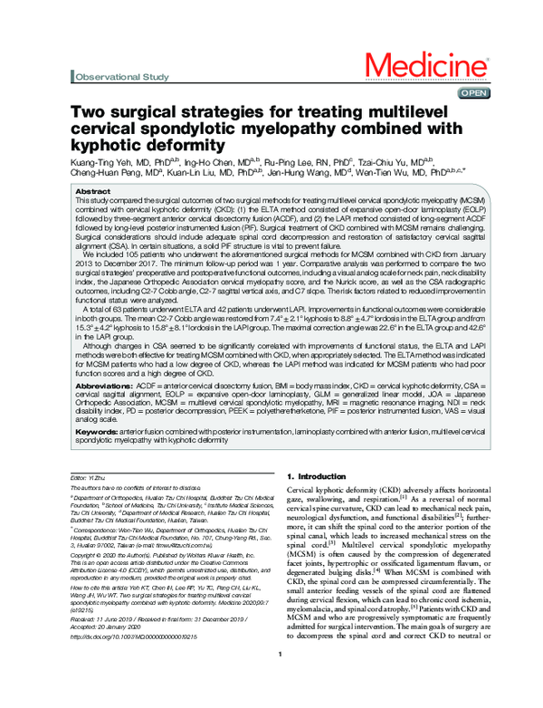 (PDF) Two surgical strategies for treating multilevel cervical ...