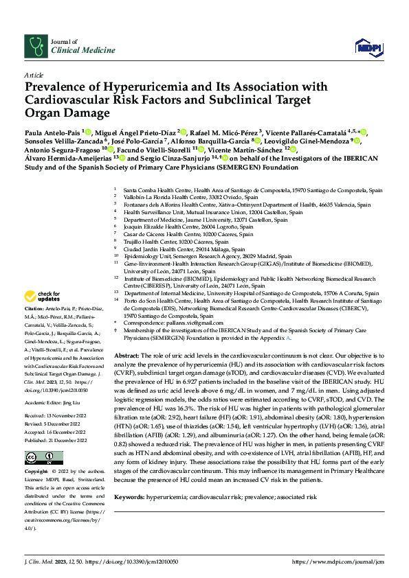 (PDF) Prevalence of Hyperuricemia and Its Association with ...