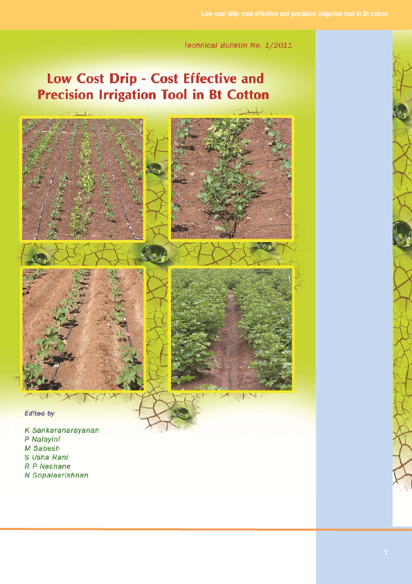 (PDF) Low cost drip-cost effective and precision irrigation tool in Bt ...