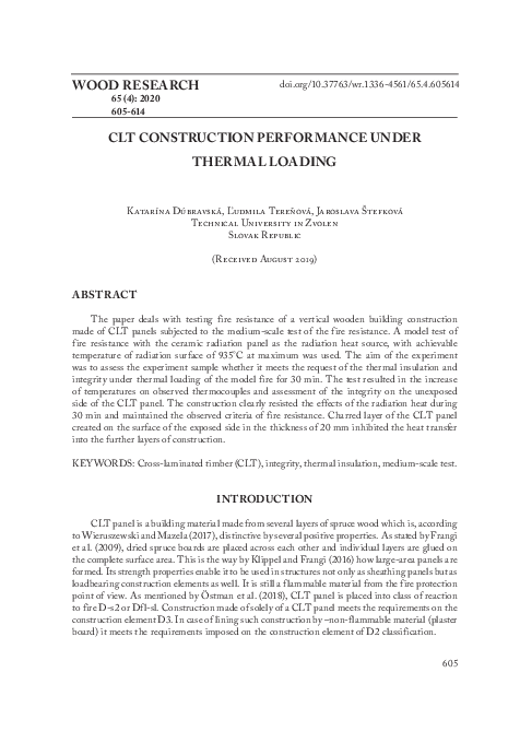 (PDF) CLT construction performance under thermal loading