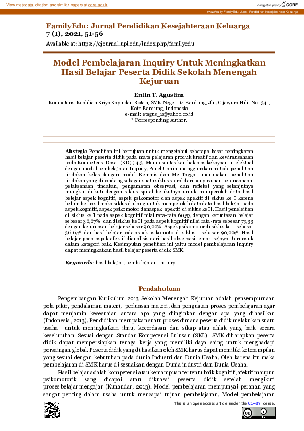 (PDF) Model Pembelajaran Inquiry Untuk Meningkatkan Hasil Belajar ...