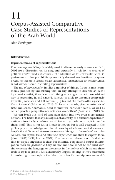 (PDF) Corpus-Assisted Comparative Case Studies of Representations of ...
