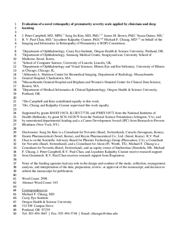(PDF) Evaluation of a Deep Learning–Derived Quantitative Retinopathy of ...