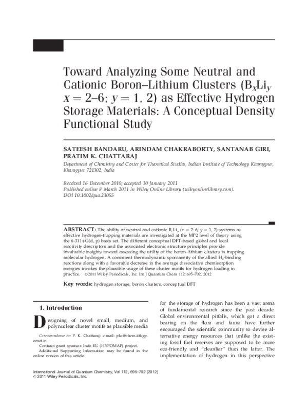 (PDF) Toward analyzing some neutral and cationic boron-lithium clusters ...