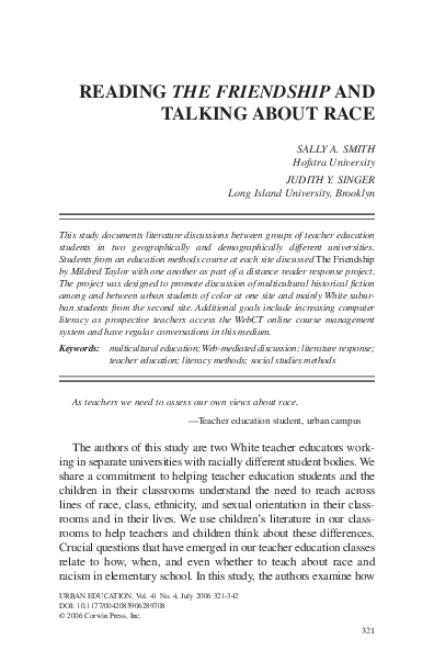 (PDF) Reading The Friendship and Talking About Race