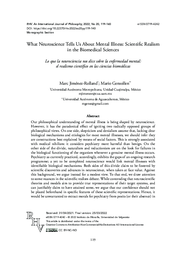 (PDF) What Neuroscience Tells Us About Mental Illness: Scientific ...