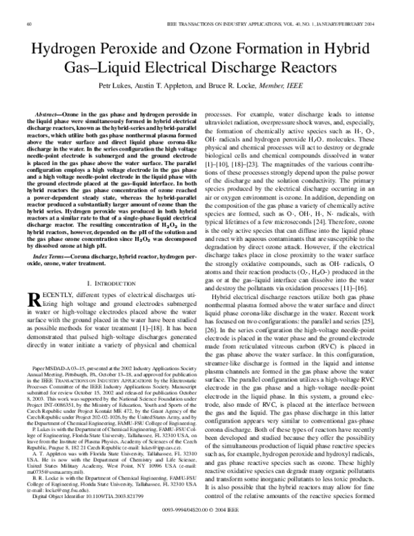 (PDF) Hydrogen Peroxide and Ozone Formation in Hybrid Gas–Liquid ...