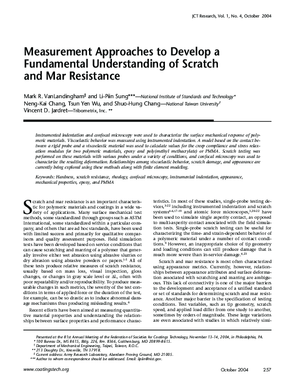 (PDF) Measurement approaches to develop a fundamental understanding of ...