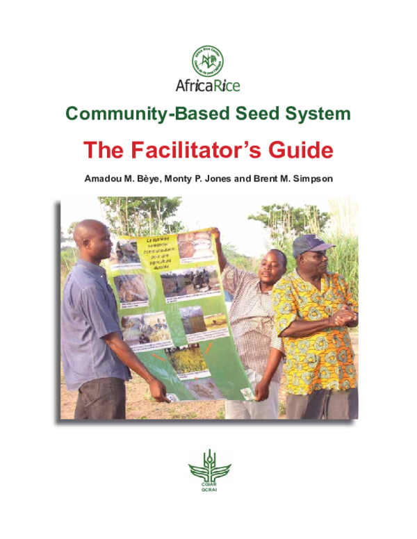 (PDF) Community-Based Seed System Facilitator's Guide